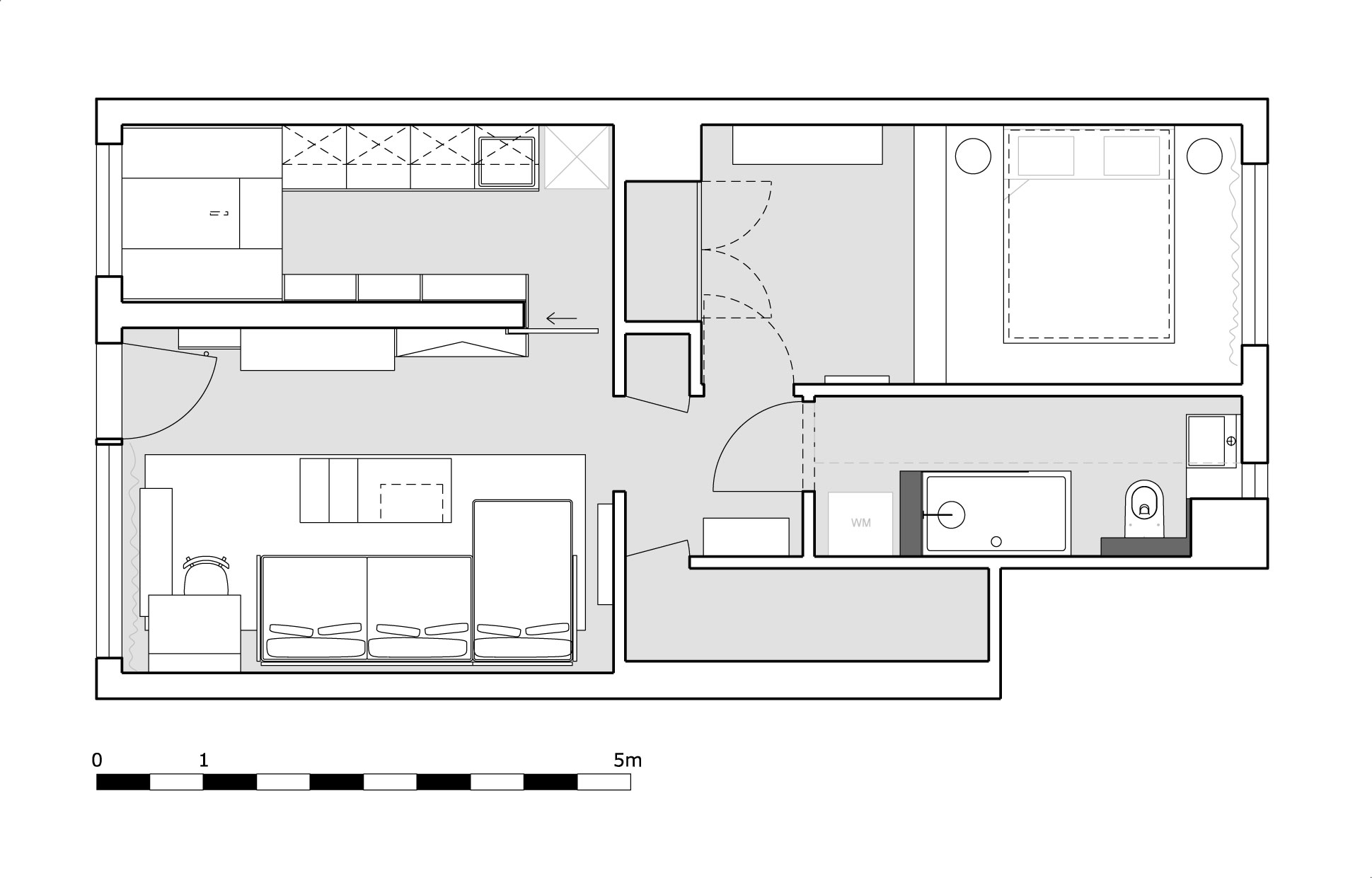 A Small Modern Flat with Personal Touch and Patterned Wallpapers in ...