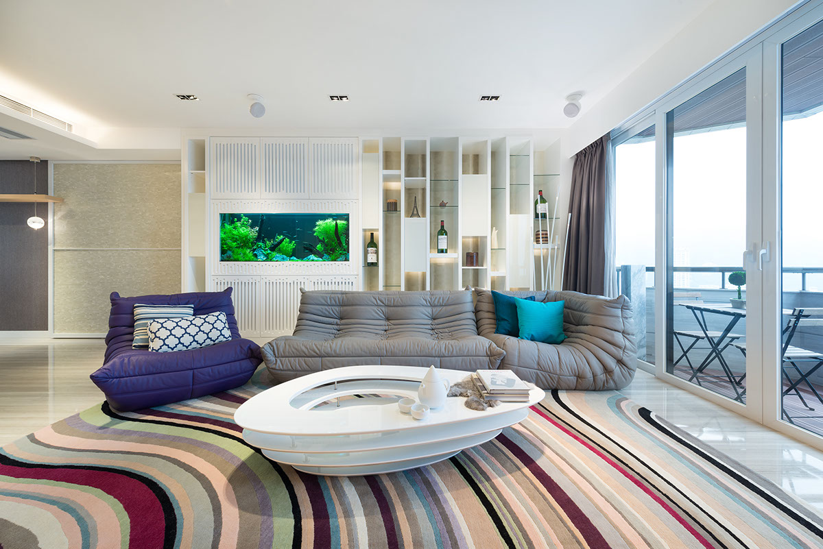 A Stylish Modern Apartment with Feng Shui-Inspired Interiors in Hong ...